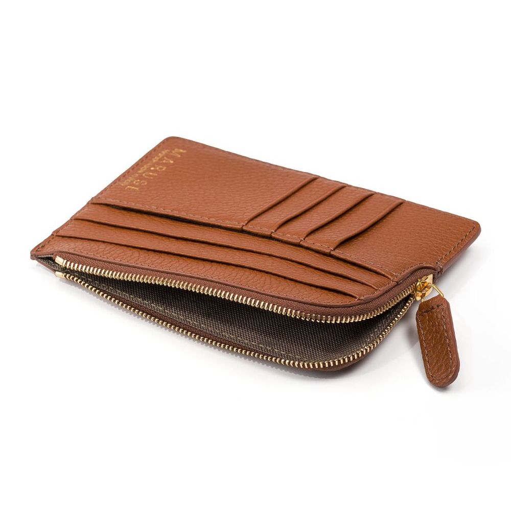 Leather Zipped Travel Wallet - Handmade in Italy | Maruse