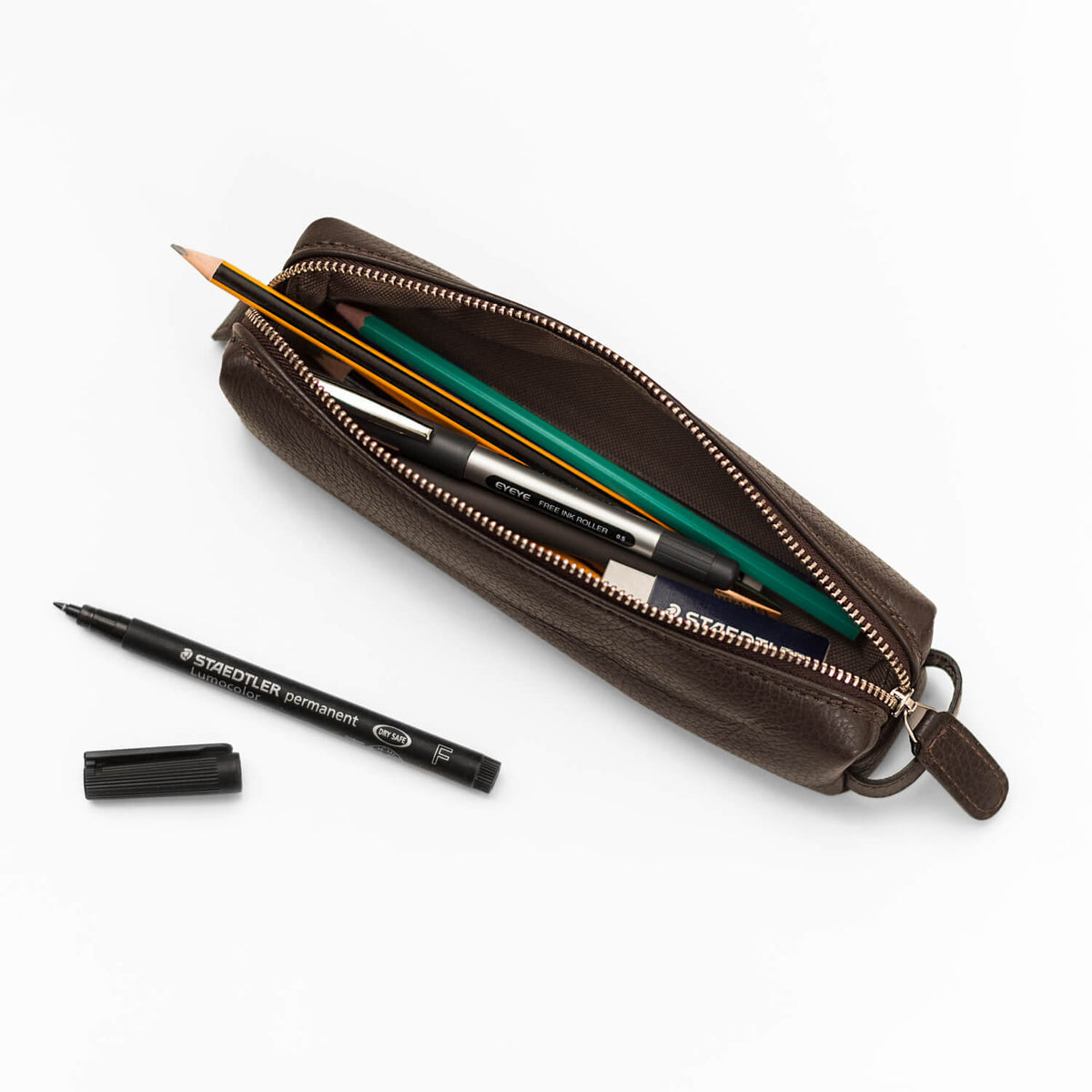 Luxury Leather Pencil Case Pouch | Maruse